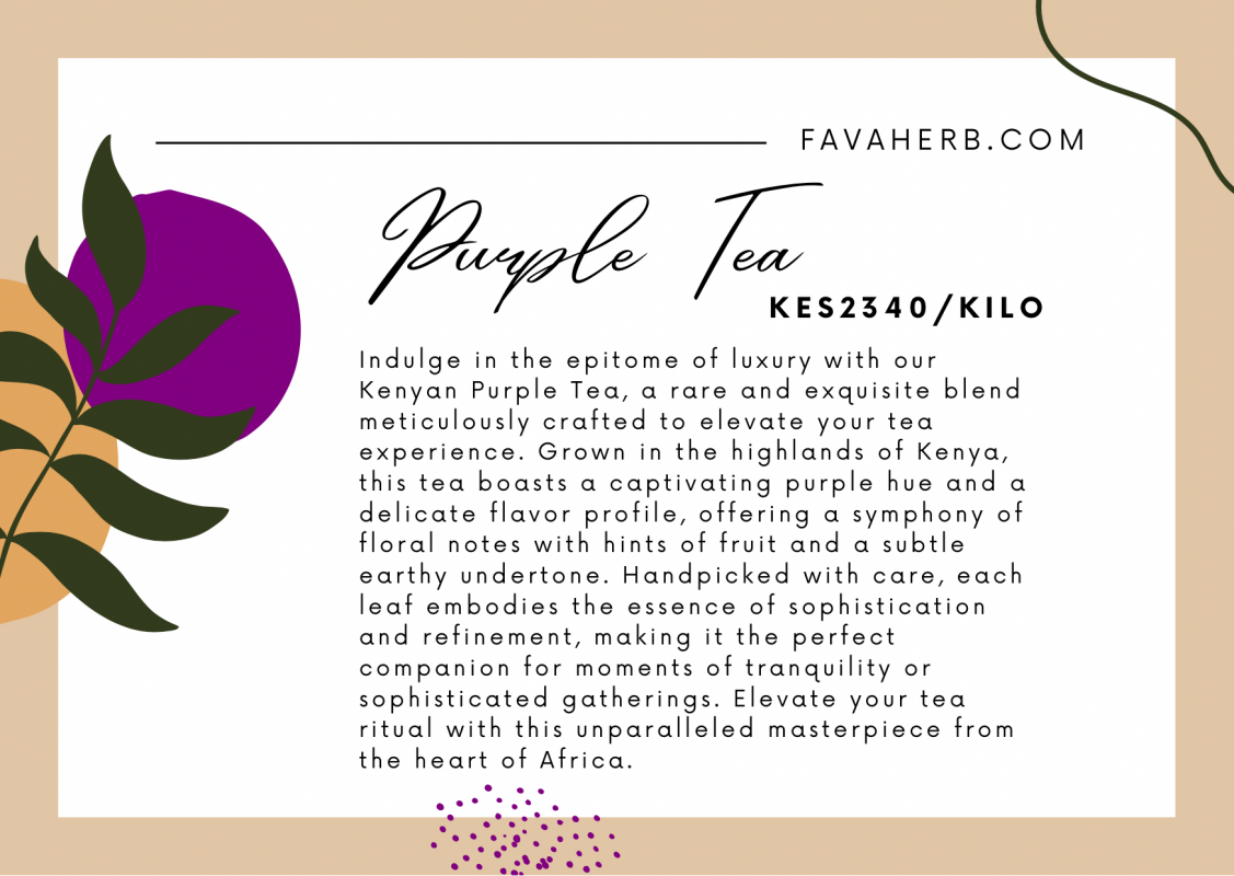 Pure Kenyan Purple Tea – 1kg | Premium Antioxidant-Rich Loose Leaf Tea ...