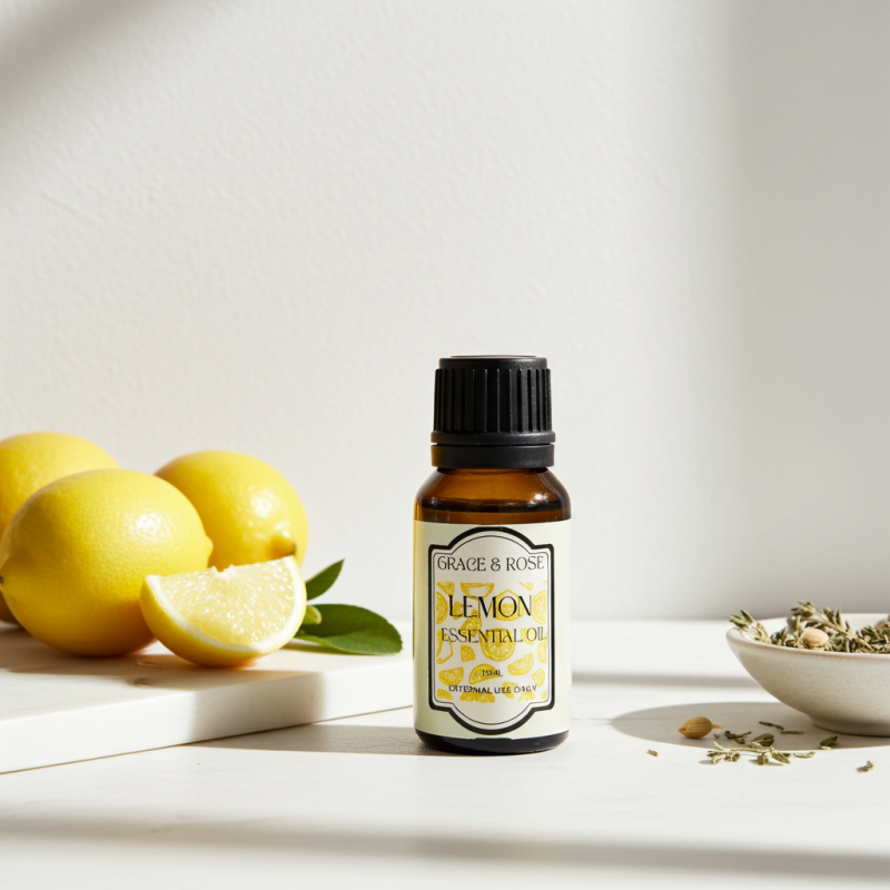 Pure Lemon Peel Essential Oil – 15ml | 100% Natural Brightening ...